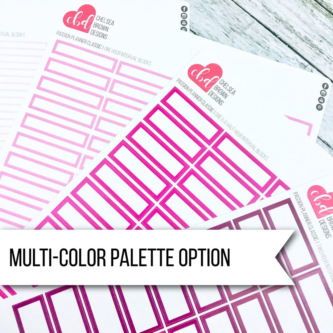 Time Interval Blocks Individual Hours Multi-color Palette - Etsy