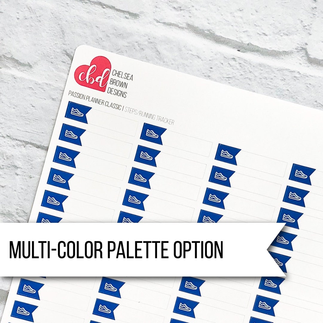Steps/running Tracker Multi-color Palette Passion Planner - Etsy