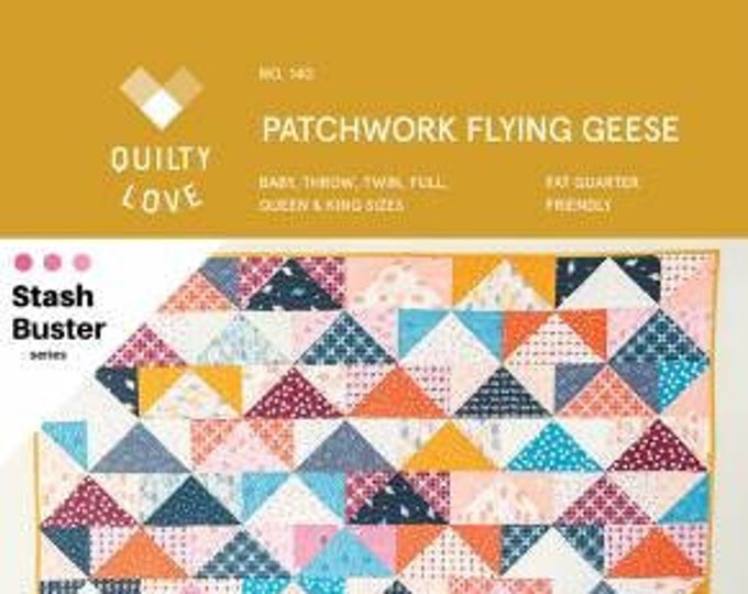 Patchwork Flying Geese Quilt Pattern by Quilty Love - Etsy