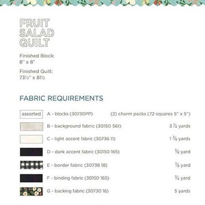 Fruit Salad Quilt Pattern From Basic Grey - Etsy