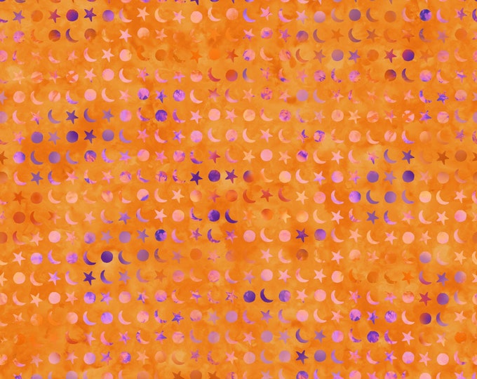 Spooky Hallow Stars and Moons Orange Multi From Maywood Studios - Etsy