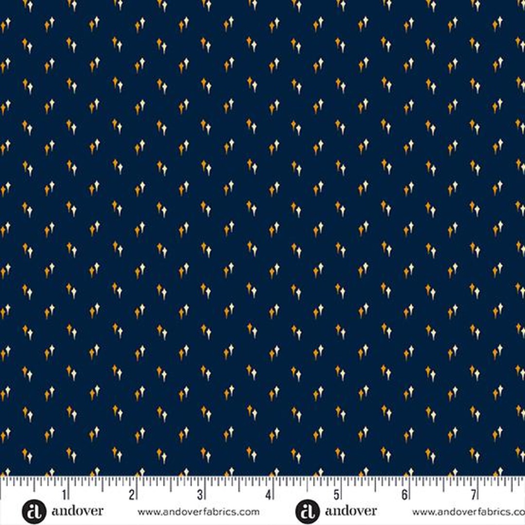 Indigo Cheddar II Kites Indigo From Andover Fabrics END of BOLT - Etsy