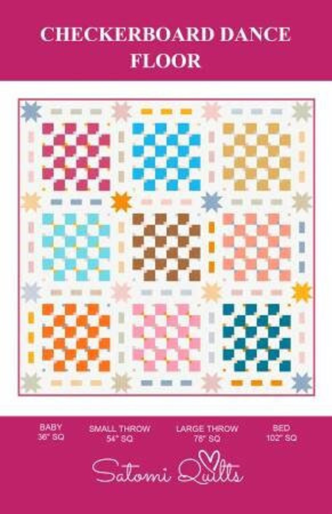 Checkerboard Dance Floor Quilt Pattern by Satomi Quilts - Etsy