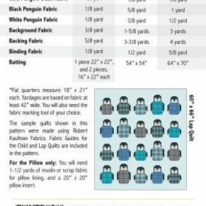 Penguin Party Quilt Pattern by Elizabeth Hartman - Etsy