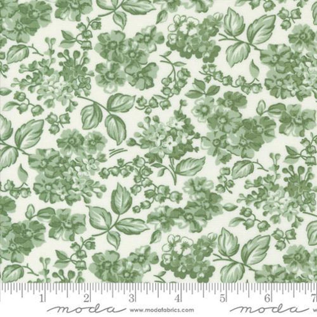 Rosemary Cottage Blooms Cream Rosemary by Camille Roskelley for Moda ...