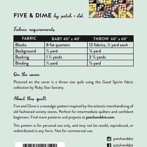 Five and Dime Quilt Pattern by Patch and Dot - Etsy