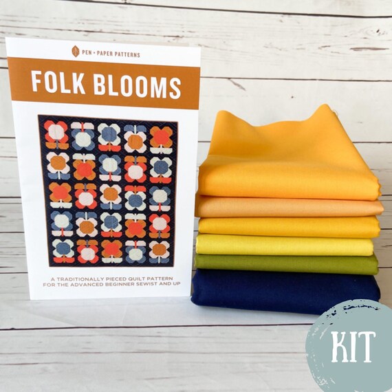 Folk Blooms Quilt Kit | Etsy