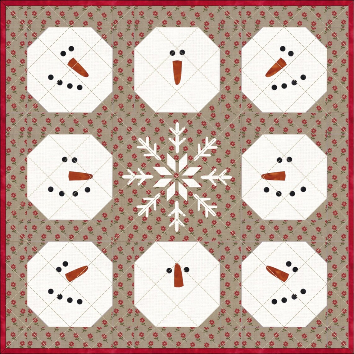 Snow Friends Mini Quilt by Farmhouse Threads | Etsy