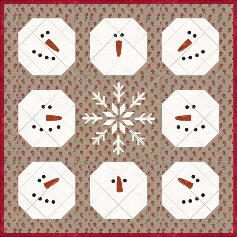 Snow Friends Mini Quilt by Farmhouse Threads | Etsy