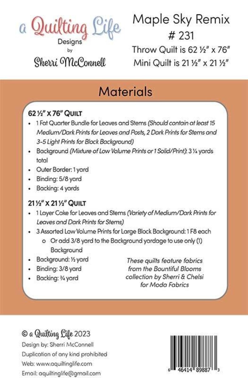 Maple Sky Remix Quilt Pattern by A Quilting Life Designs - Etsy