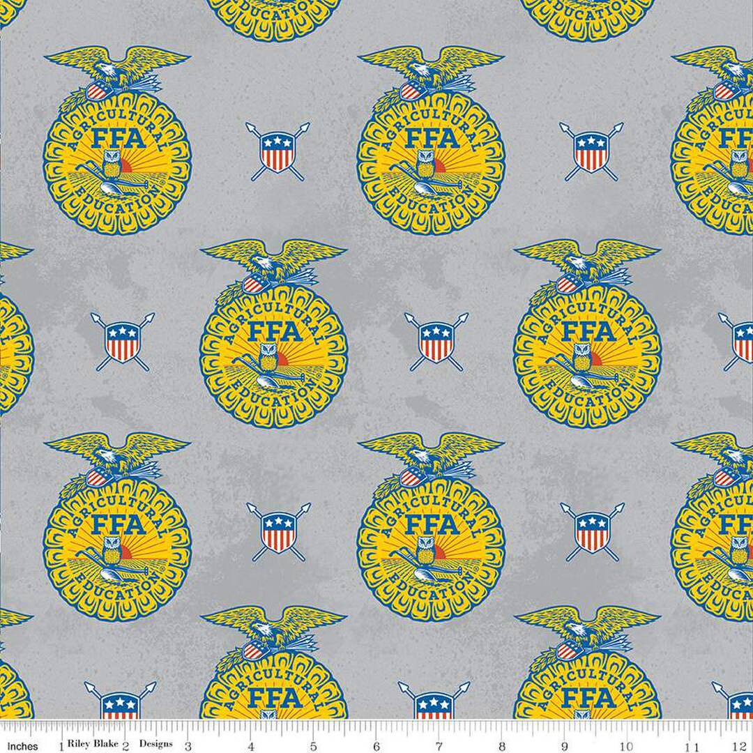 FFA® Forever Blue® Refreshed FFA Emblems Gray for Riley Blake - Etsy