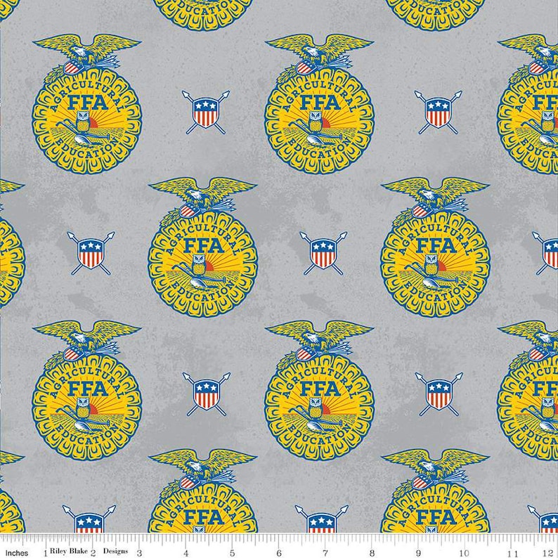 FFA® Forever Blue® Refreshed FFA Emblems Gray for Riley Blake - Etsy