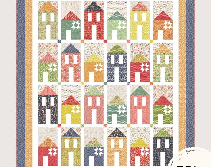 Sunshine Village Quilt Kit Featuring Raspberry Summer From Moda Fabrics ...