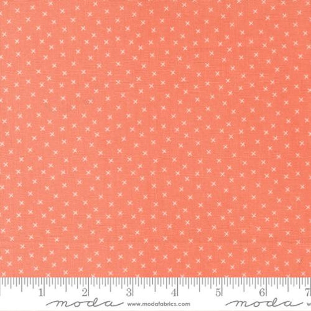 Sunwashed X Print Coral by Corey Yoder for Moda Fabrics END OF BOLT - Etsy