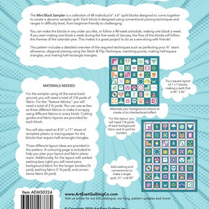 Mini Block Sampler Quilt Pattern Book by Art East Quilting Co. - Etsy
