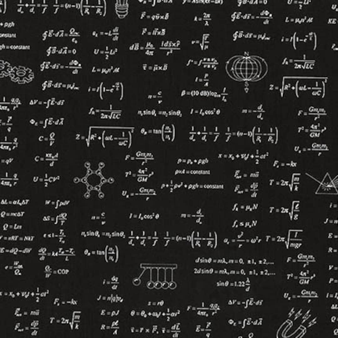 Science Fair Math Equations Black From Robert Kaufman - Etsy