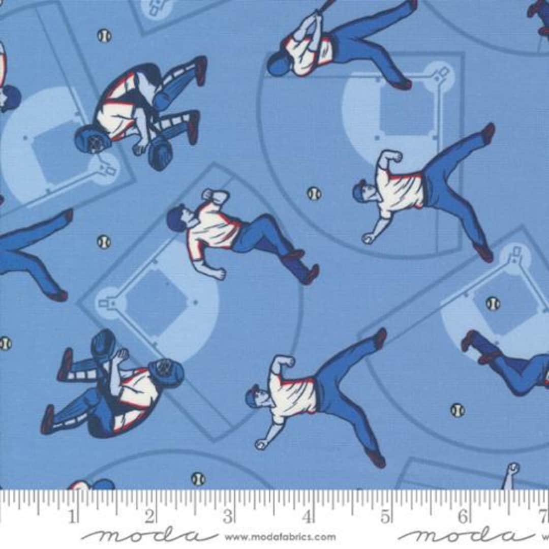 Play Ball Home Run Sky by Moda Fabrics- END OF BOLT - Etsy