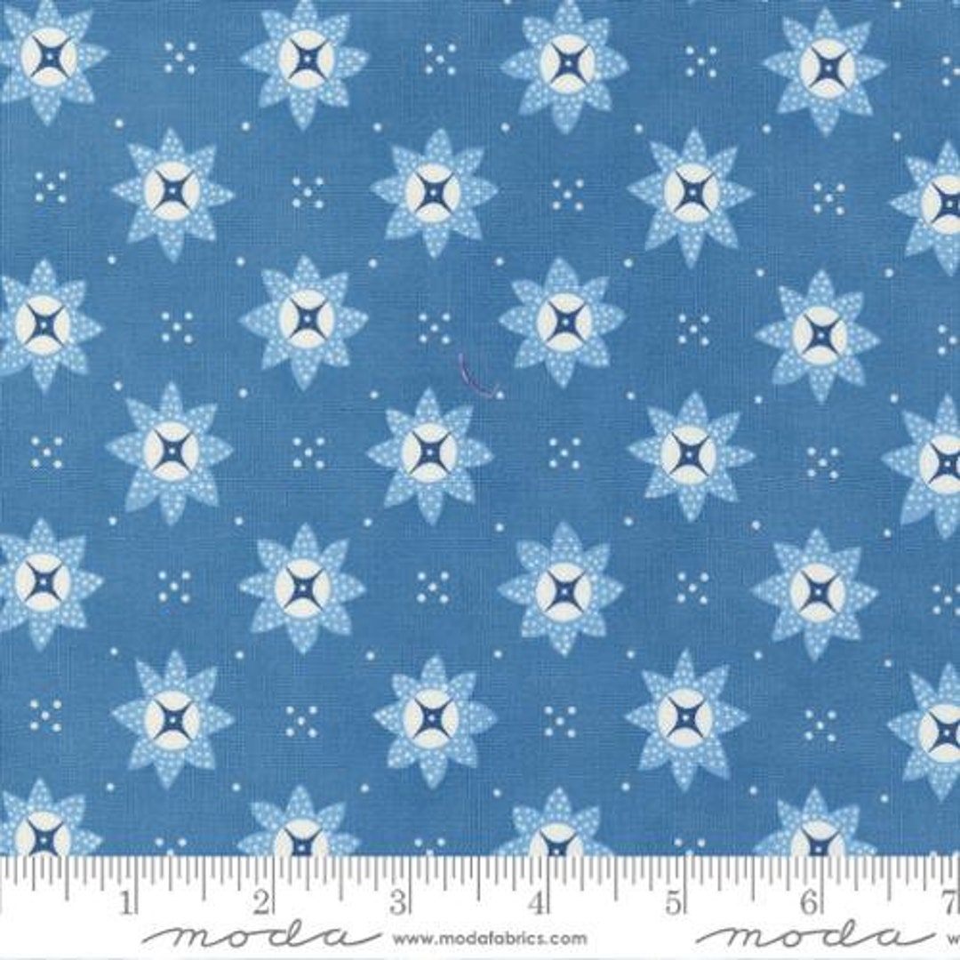 Sunrise Side French Bandana Medium Blue by Minick & Simpson for Moda ...