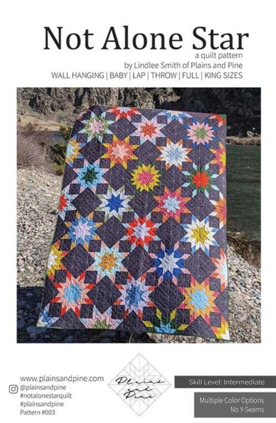 Not Alone Star Quilt Pattern by Plains and Pine - Etsy