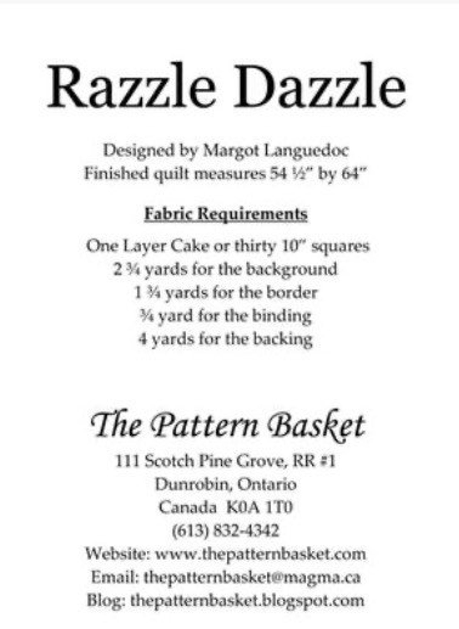 Razzle Dazzle Quilt Pattern the Pattern Basket Margot Languedoc Christmas Quilt - Etsy