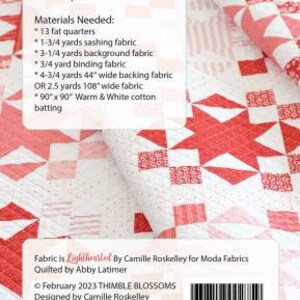 Primrose Quilt Pattern by Thimble Blossoms - Etsy