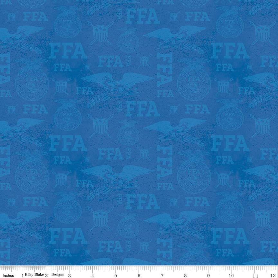 FFA® Forever Blue® Refreshed Tonal Logos Blue for Riley Blake - Etsy