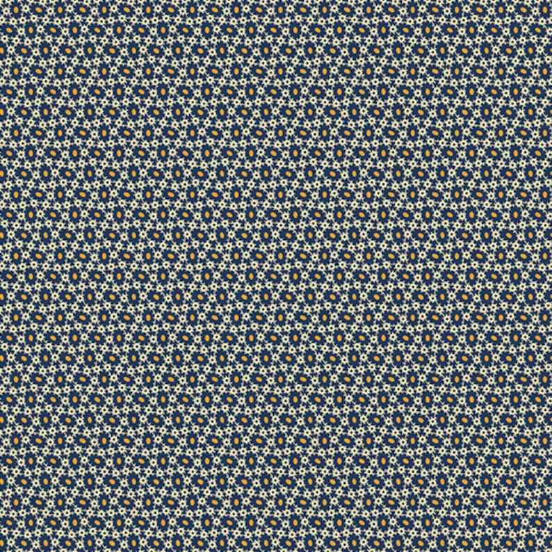 Indigo Cheddar Lace Indigo From Andover Fabrics - Etsy