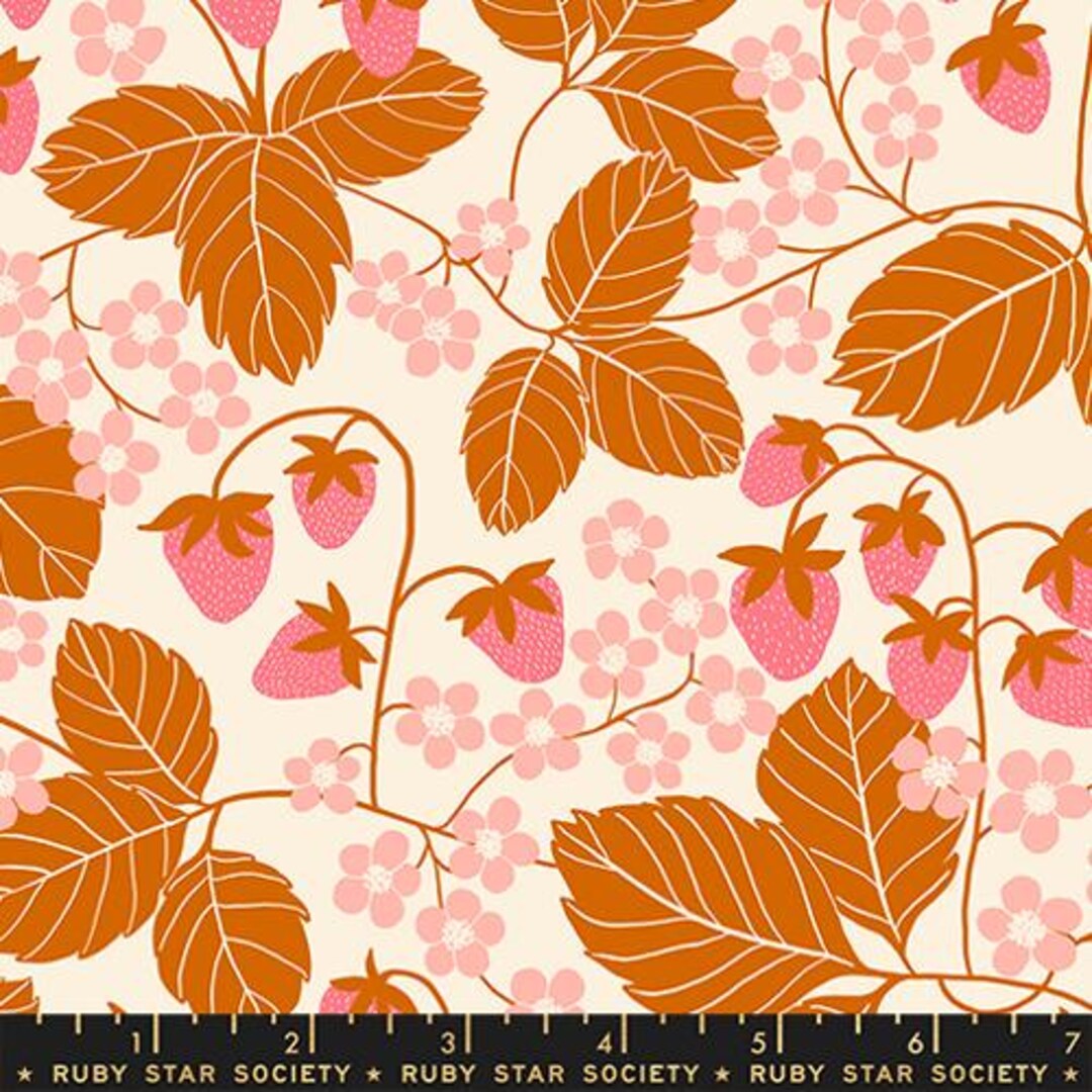 Reimagined Landscapes Strawberry Field Bashful by Jen Hewitt for Ruby ...