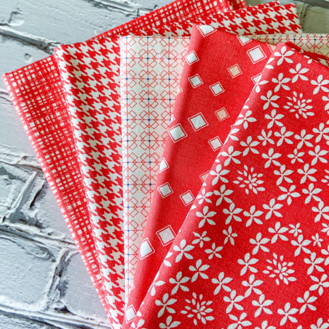 Oh Happy Day Poppy Red Stash Builder Fat Quarter Bundle - Etsy