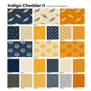 Indigo and Cheddar II Precuts by Andover Fabrics - Etsy