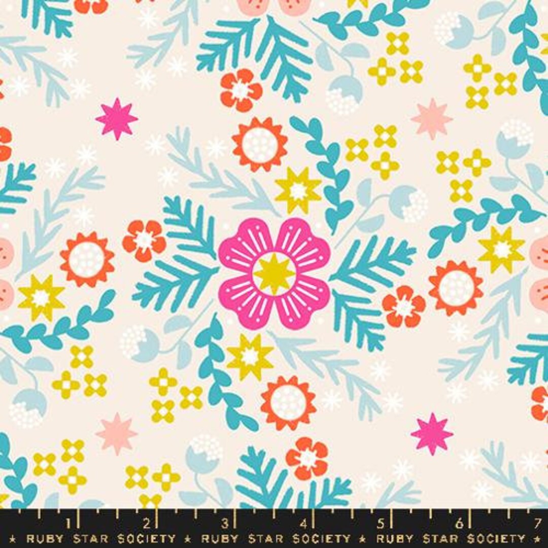 Pivot Canvas Linen Wildflowers Natural by Rashida Coleman Hale of Ruby ...