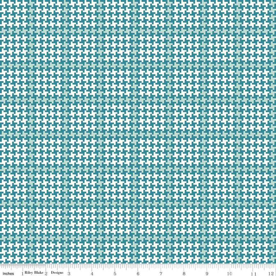 Enchanted Meadow Houndstooth Azure for Riley Blake Designs - Etsy ...