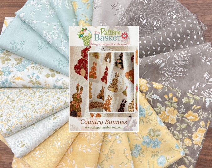 Country Bunnies Spring Quilt Kit Featuring Honeybloom by 3 Sisters for ...
