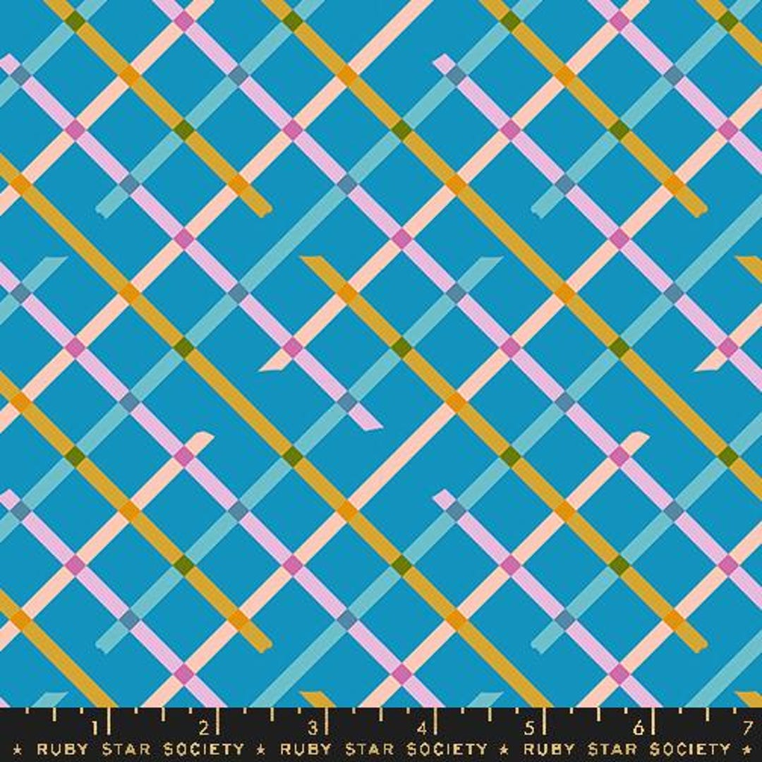 Washi Plus off Grid Bright Blue by Rashida Coleman Hale for Ruby Star ...