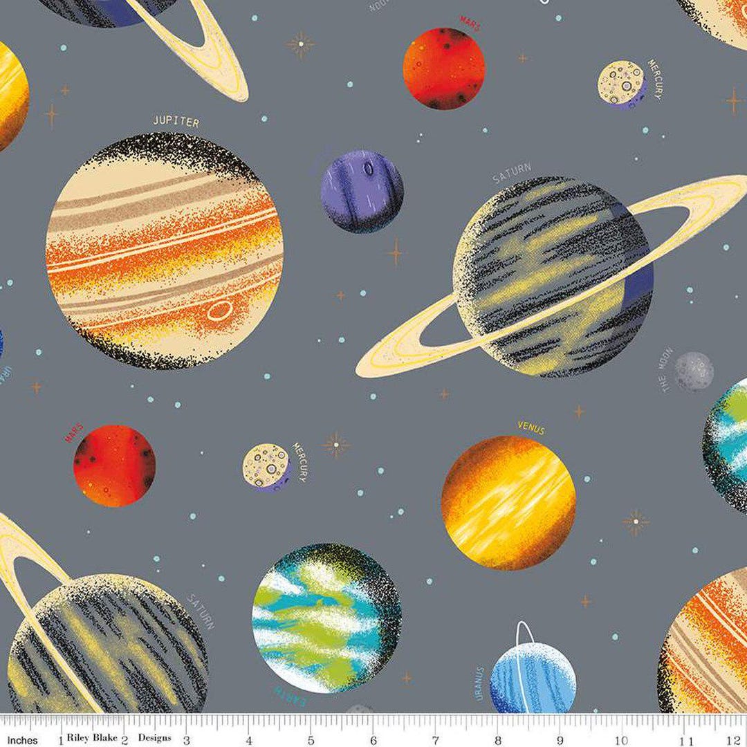 Outer Space Main Gray by NASA for Riley Blake - Etsy