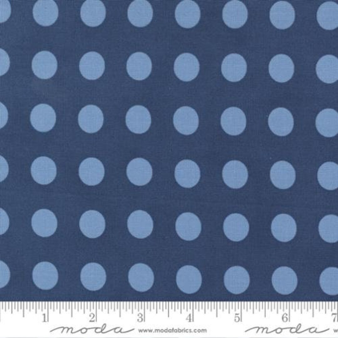 Sunrise Side Polka Dot Navy by Minick & Simpson for Moda Fabrics - Etsy