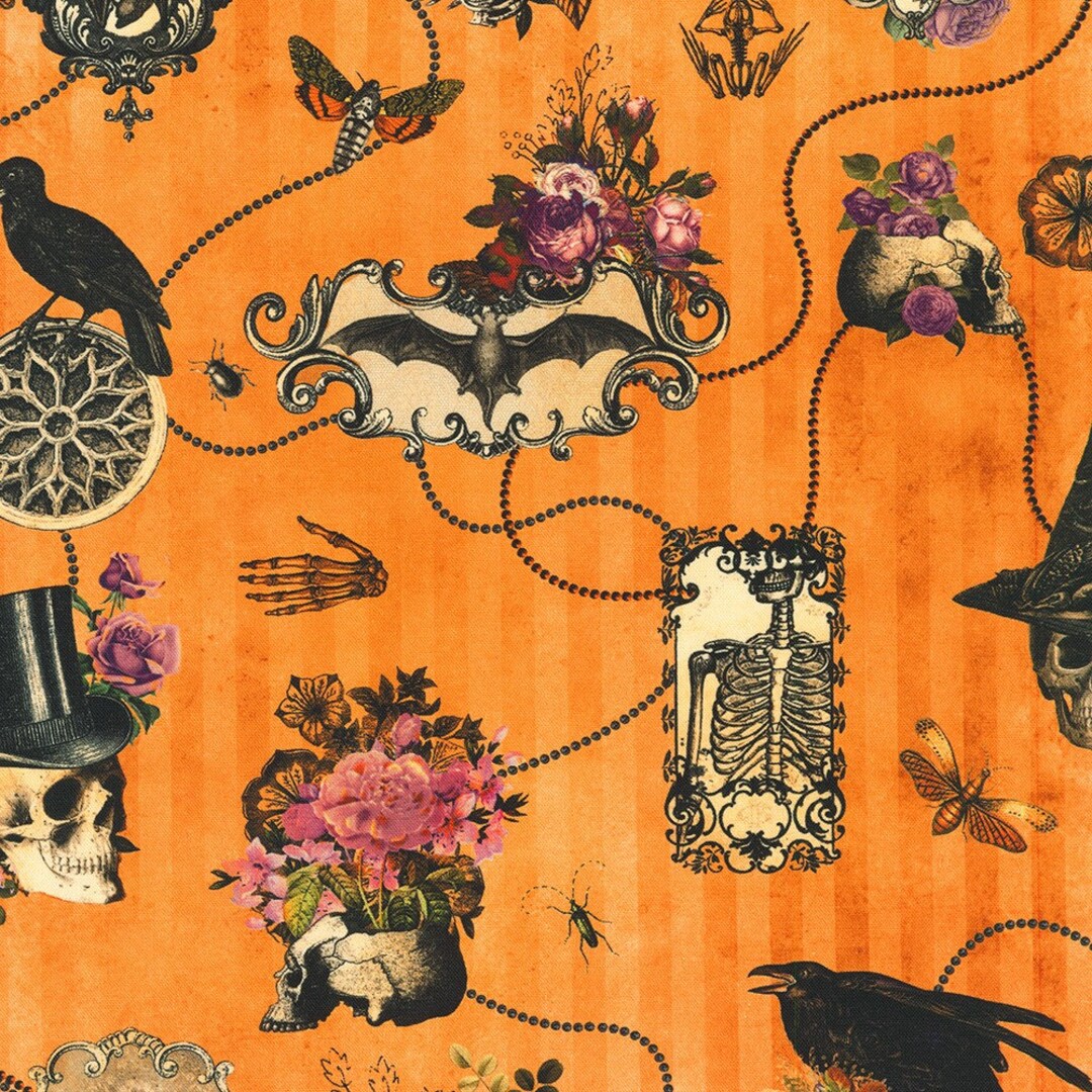 Dreadful Delights Icons Pumpkin for Robert Kaufman Fabrics - Etsy