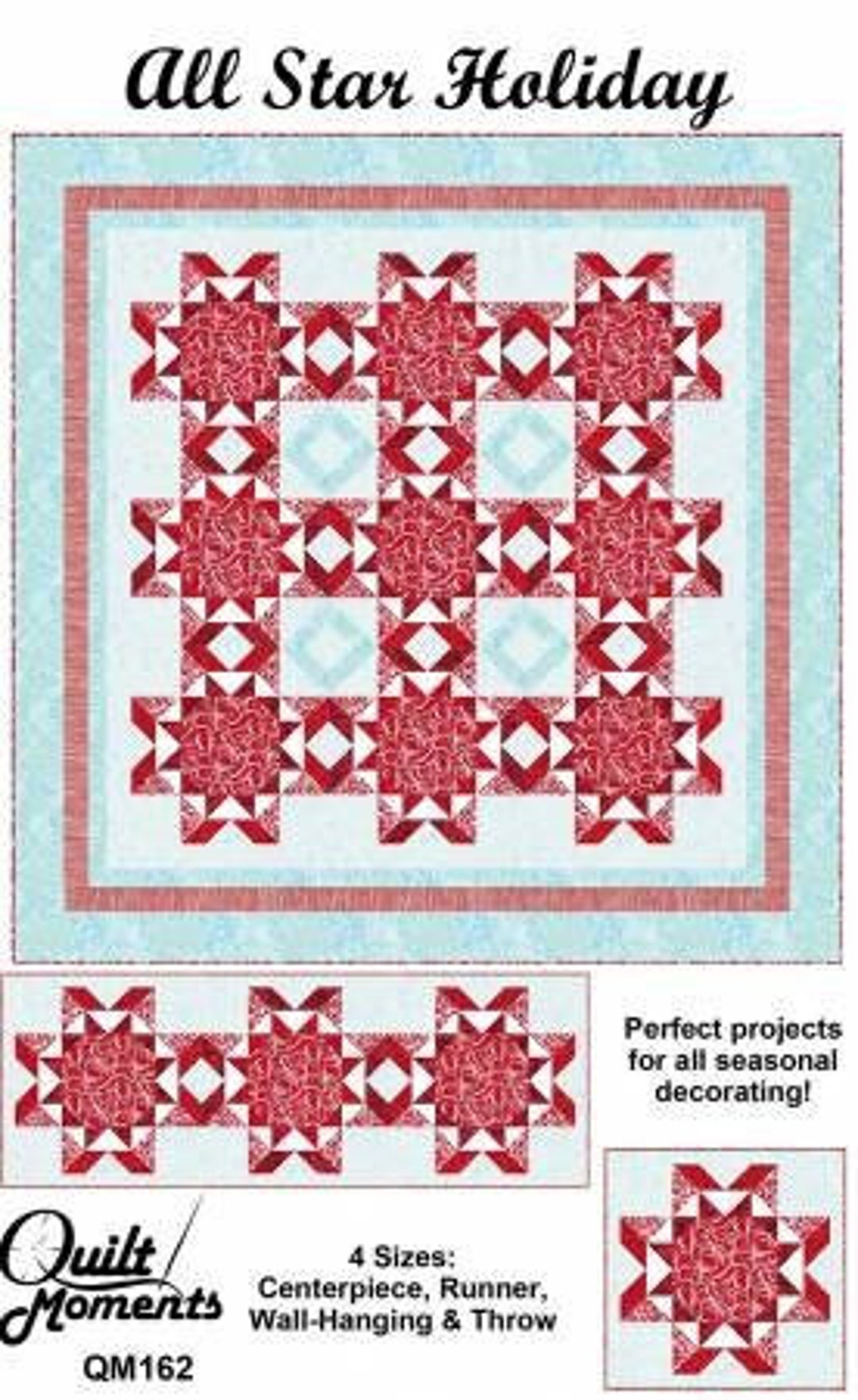 All Star Holiday Quilt Pattern by Quilt Moments - Etsy