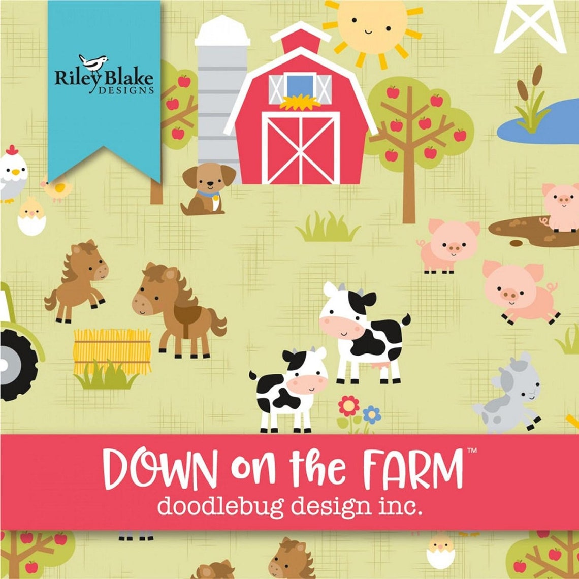 Down on the Farm Pockets Gray by Doodle Bug Design Inc. for - Etsy