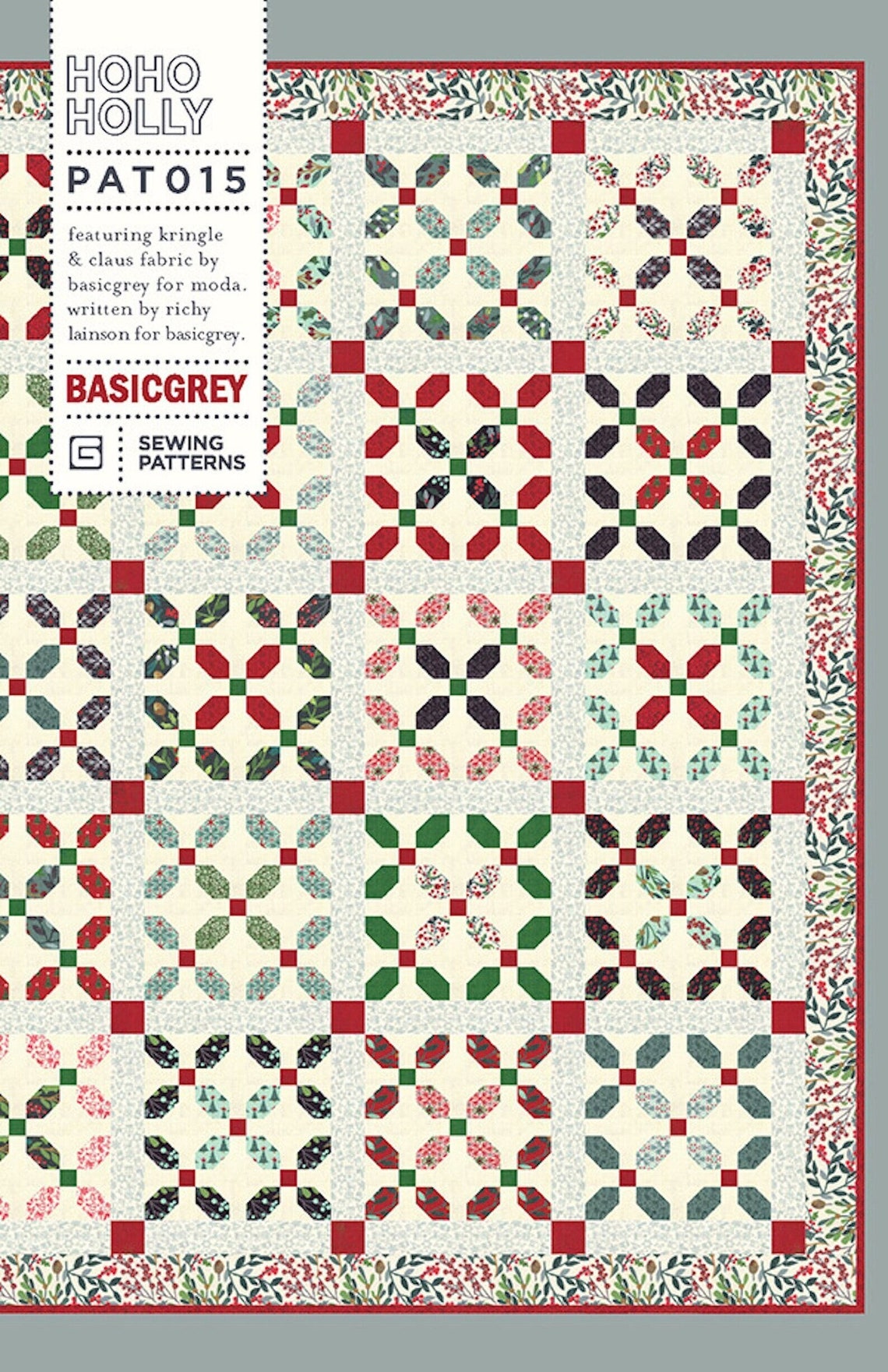 Ho Ho Holly Quilt Pattern From Basic Grey - Etsy