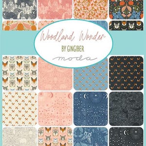 Woodland Wonder Fox Trot Sky by Gingiber for Moda Fabrics END OF BOLT ...
