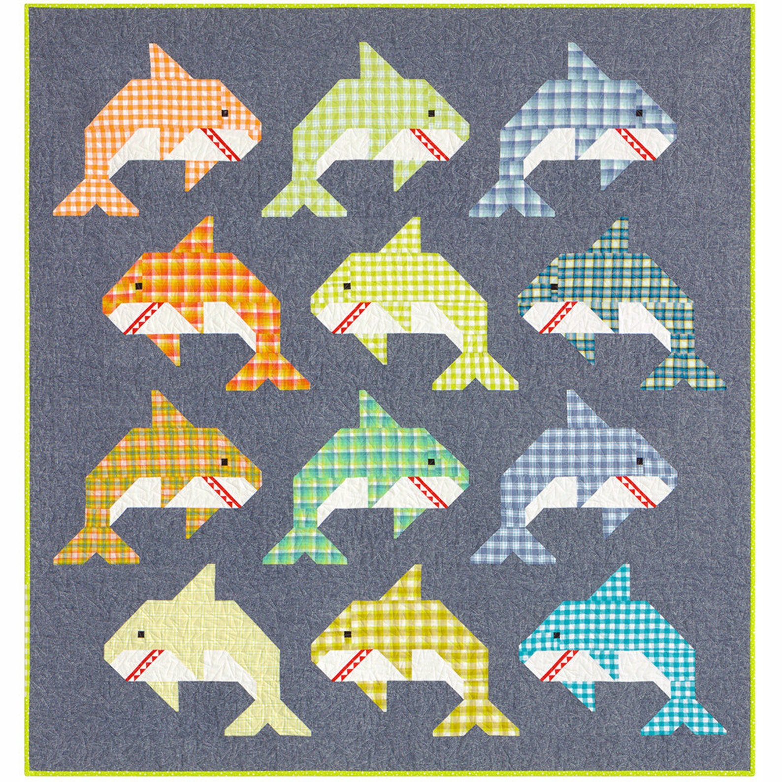Social Sharks Quilt Pattern by Elizabeth Hartman - Etsy