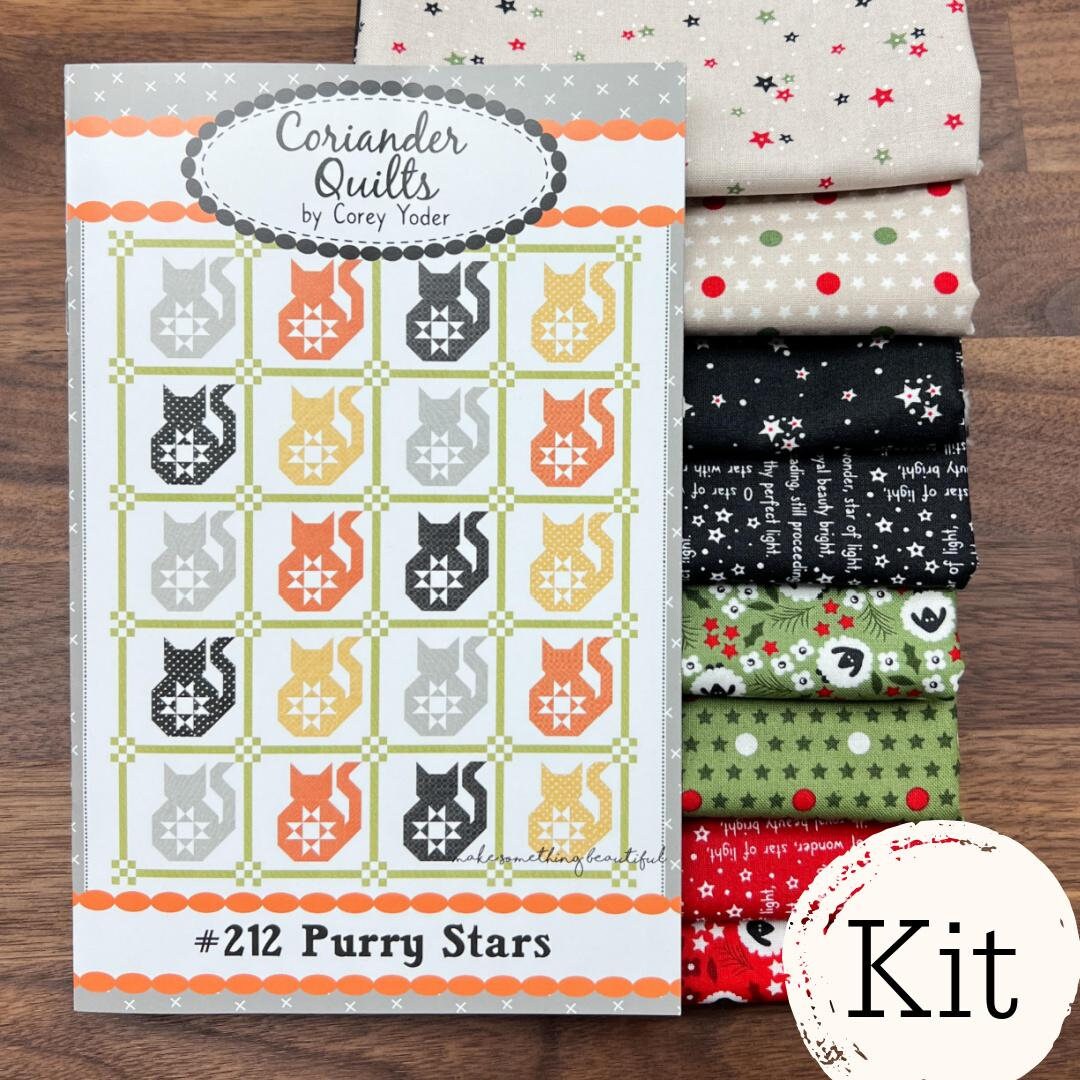 Purry Stars Quilt Kit Featuring Starberry by Coriander Quilts - Etsy