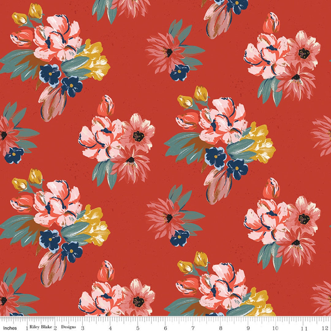 Wild Rose Floral Red by RBD for Riley Blake Designs - Etsy