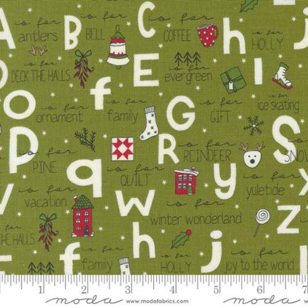 On Dasher A to Z Pine From Sweetwater for Moda Fabrics - Etsy