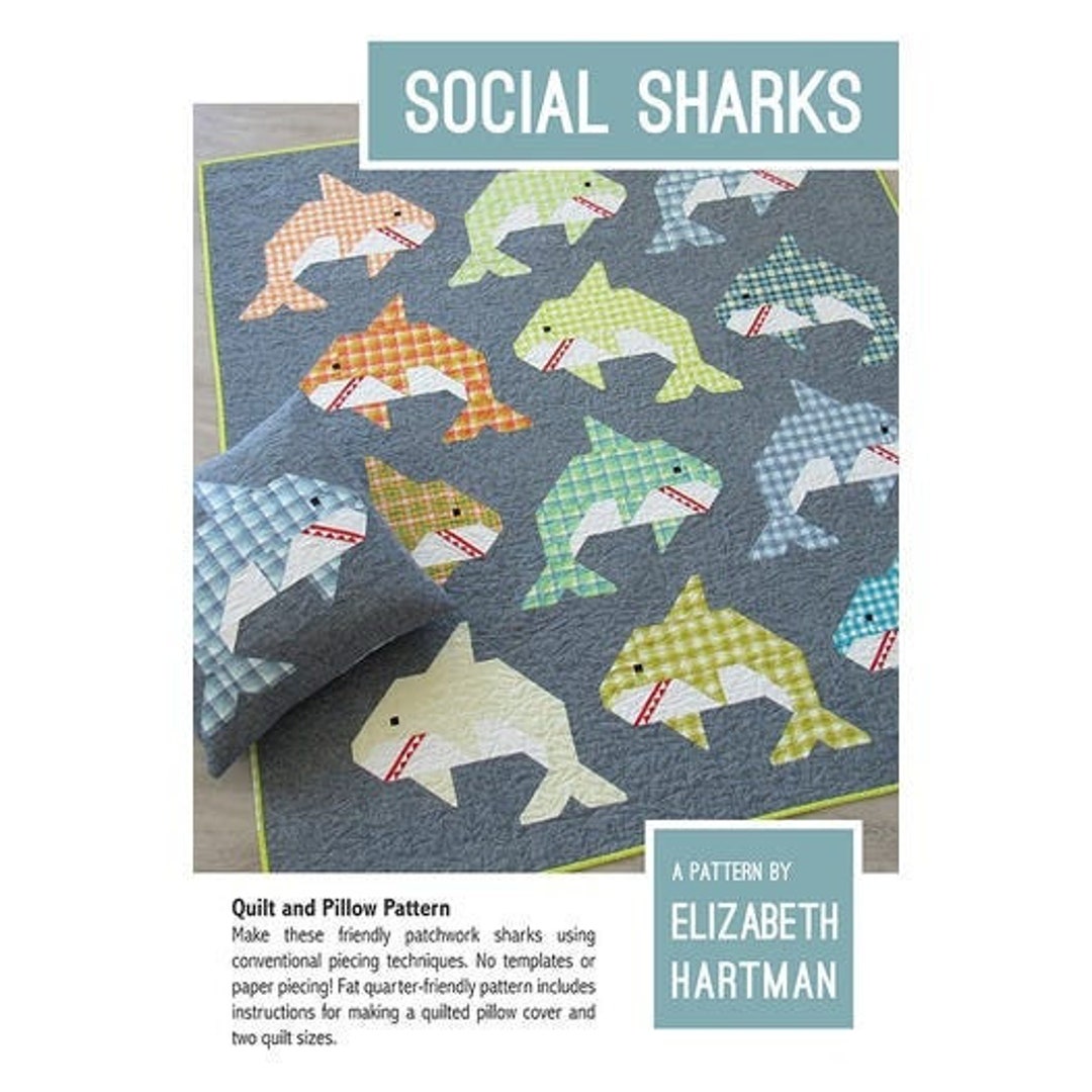Social Sharks Quilt Pattern by Elizabeth Hartman - Etsy
