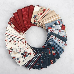 Red White and True Ditzy Navy by Dani Mogstad for Riley Blake - Etsy
