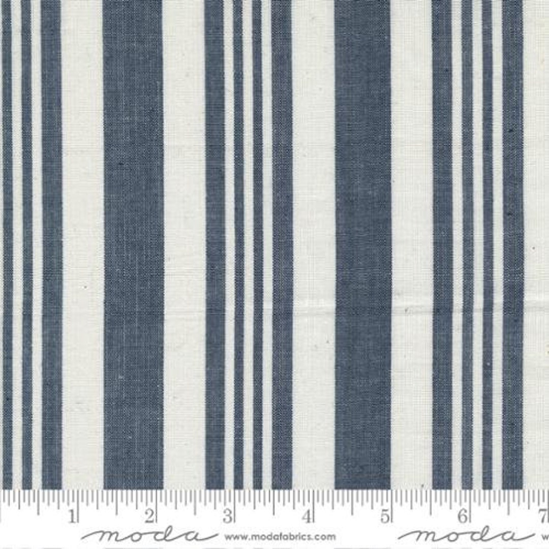 Vista WOVENS Stripe Indigo by Pieces to Treasure for Moda Fabrics - Etsy