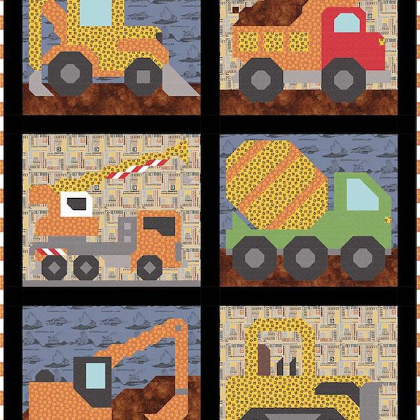 Construction Quilt - Etsy