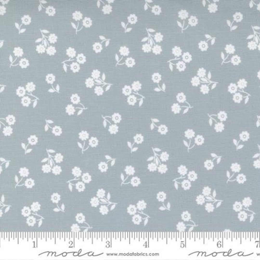 Country Rose Dainty Floral Smokey Blue by Lella Boutique for - Etsy